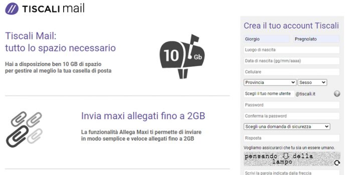 Come funziona Tiscali mail su PC e smartphone - Giorgio Pregnolato