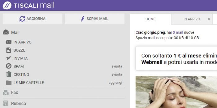 Come funziona Tiscali mail su PC e smartphone - Giorgio Pregnolato